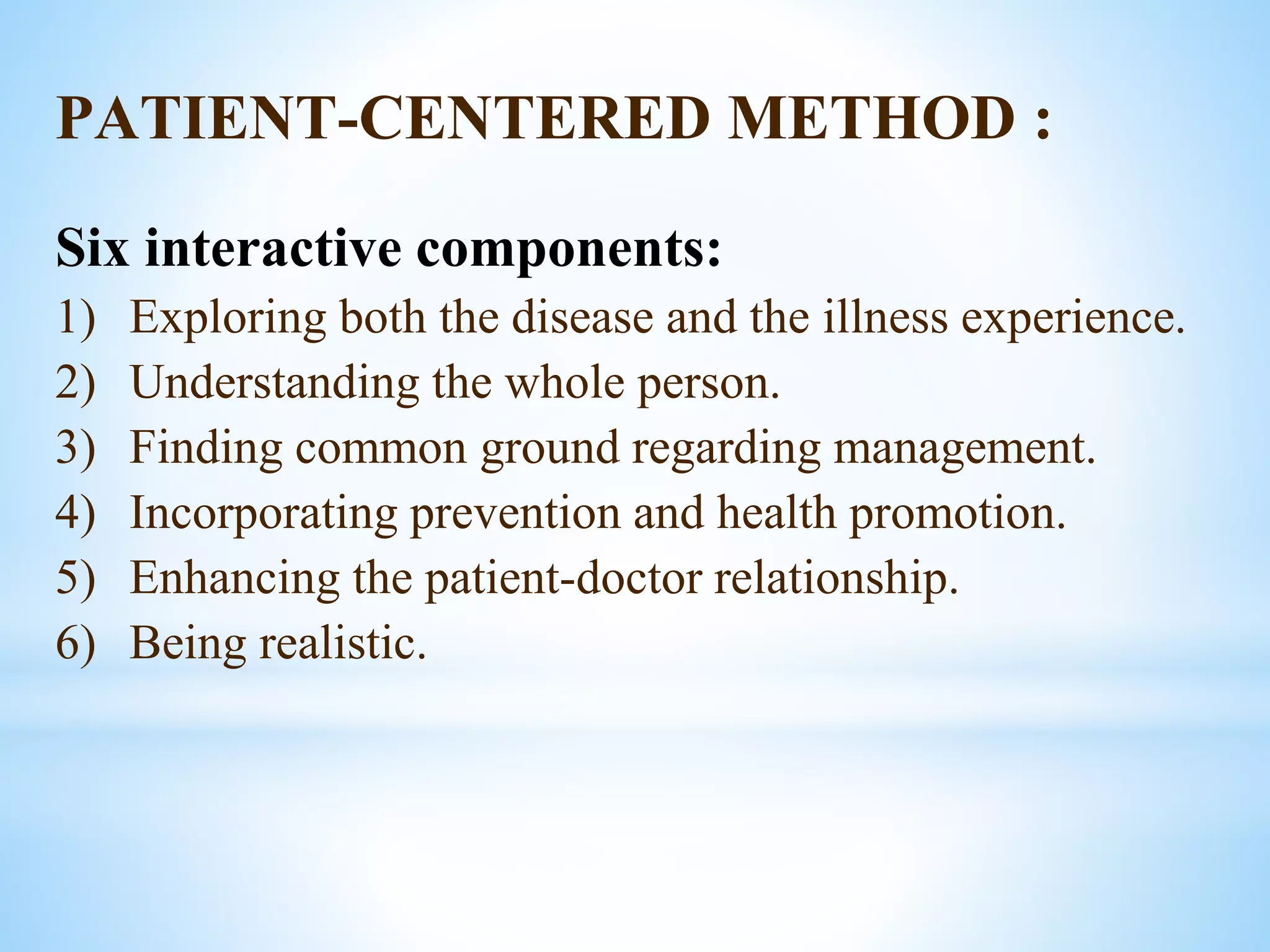 Patient centred care | PPTX