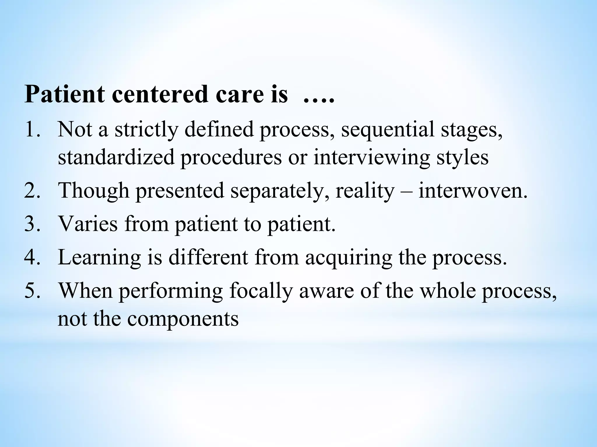 Patient centred care | PPTX