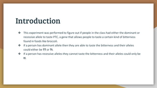 Ptc experiment | PPTX