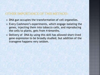 Direct Gene Transfer method (gene gun method). | PPT