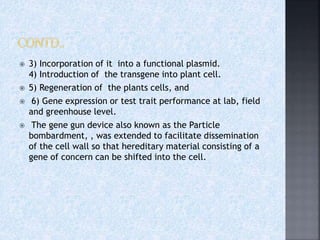 Direct Gene Transfer method (gene gun method). | PPT