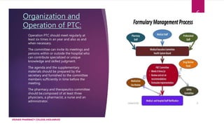 AN OVERVIEW ON PHARMACO THERAPEUTIC COMMITTEE - M.L.SUSHMITHA | PPTX