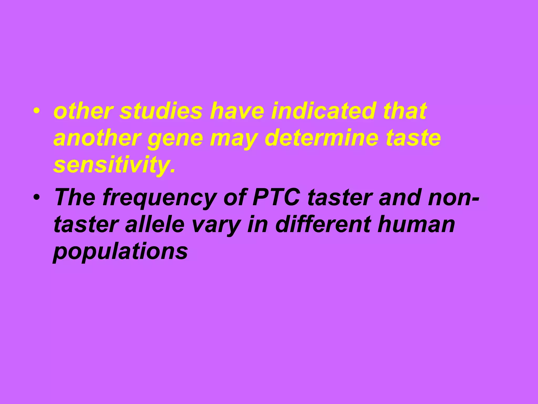 Ptc gene background information | PPT