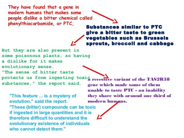 Ptc gene background information