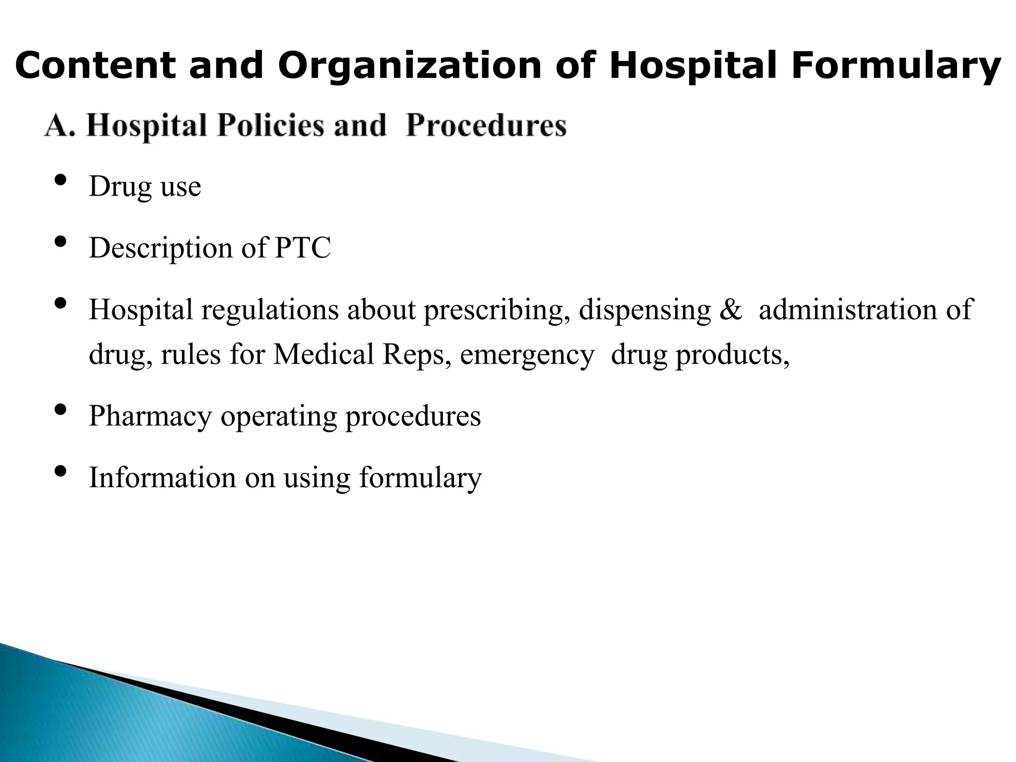 PTC & Hospital Formulary | PPT