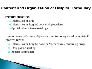 PTC & Hospital Formulary | PPT