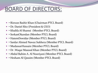 PTCL INITIAL PRESENTATION | PPT