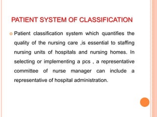 Patient classification | PPTX