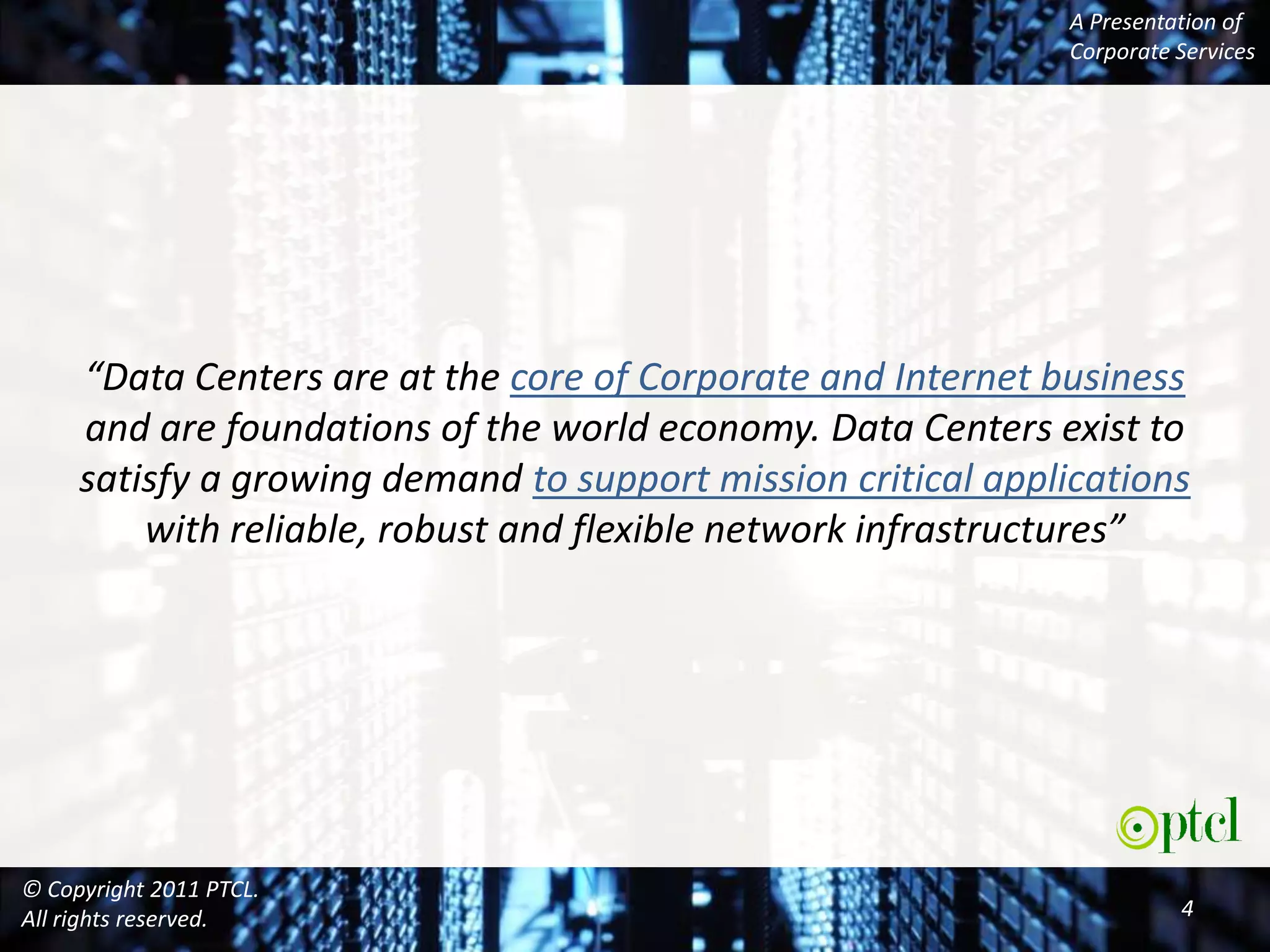 Ptcl Data Centre | PPTX