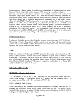 Ptcl internship report | DOCX