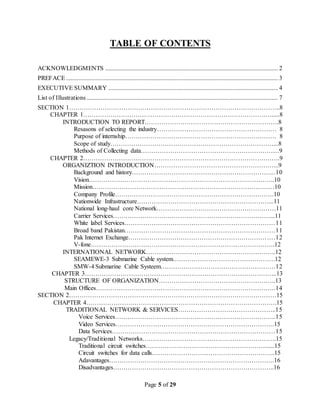 Ptcl internship report | DOCX