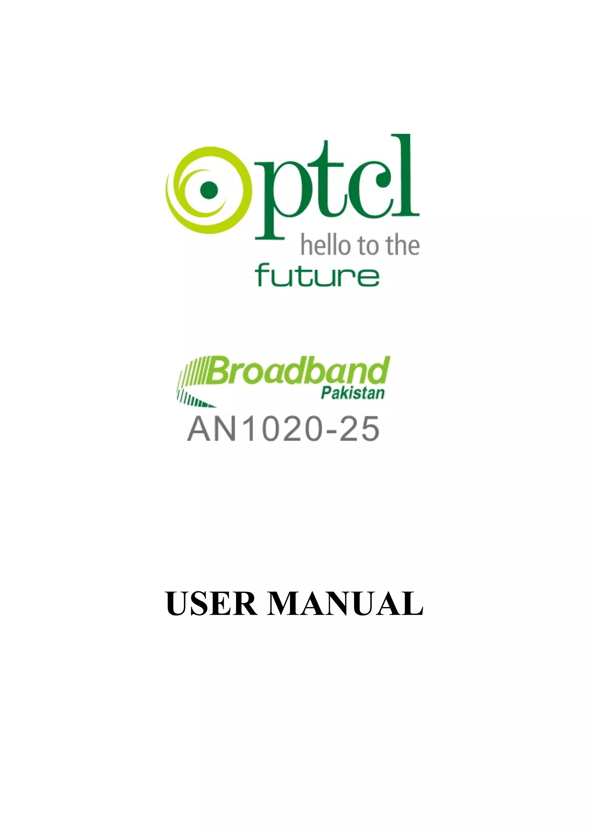 Ptcl modem (user manual) | PDF