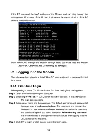 Ptcl modem (user manual) | PDF