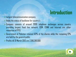 PTCL Pakistan Telecommunication | PPTX