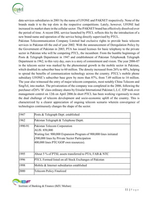 PTCL report | PDF