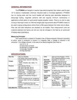 Ptc magmeter manual | PDF