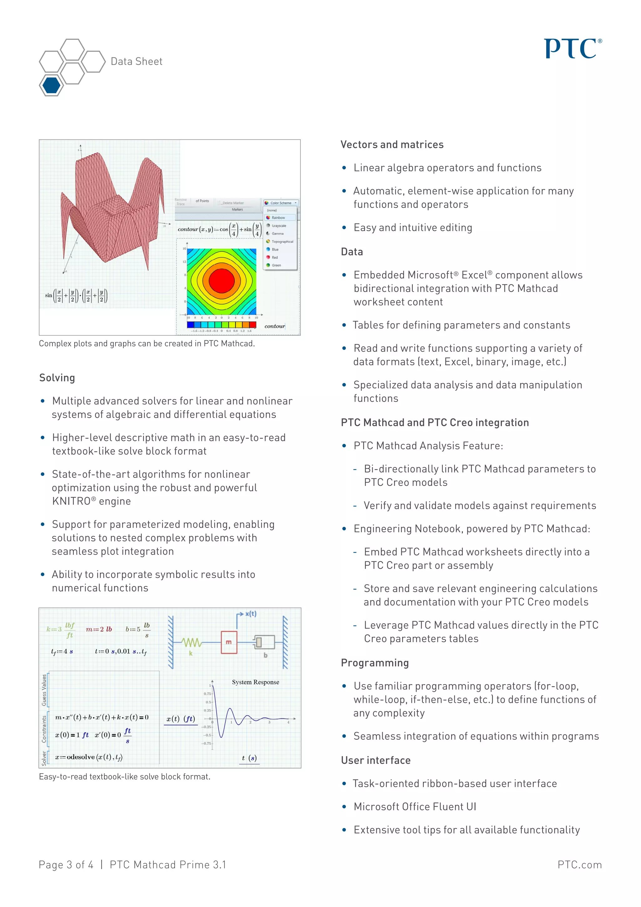 Ptc Mathcad Data Sheet Pdf