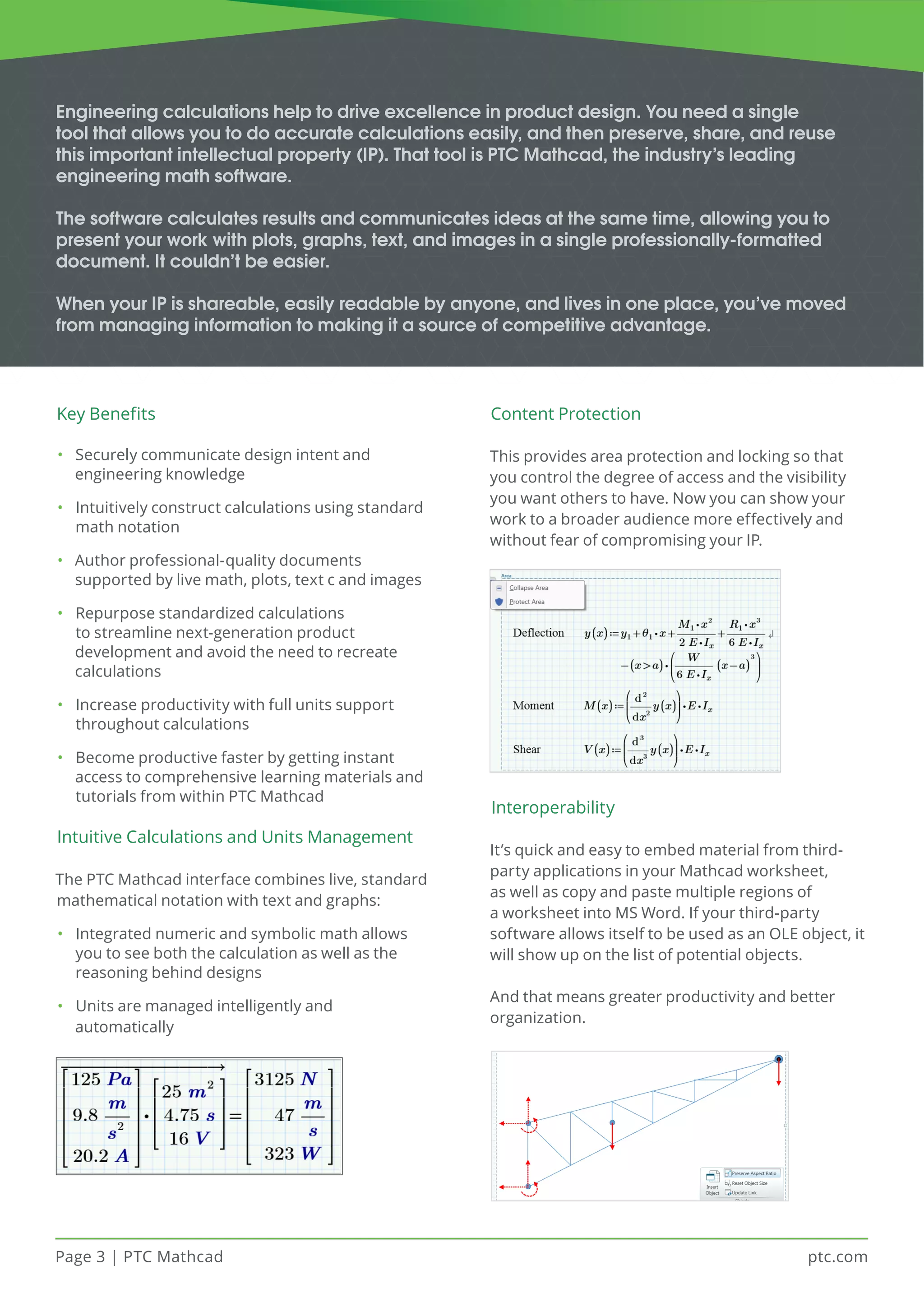 Ptc mathcad prime 4.0 brochure | PDF