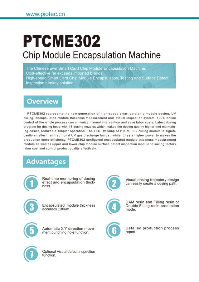 Chip Module Encapsulation Machine PTCME302 | PDF