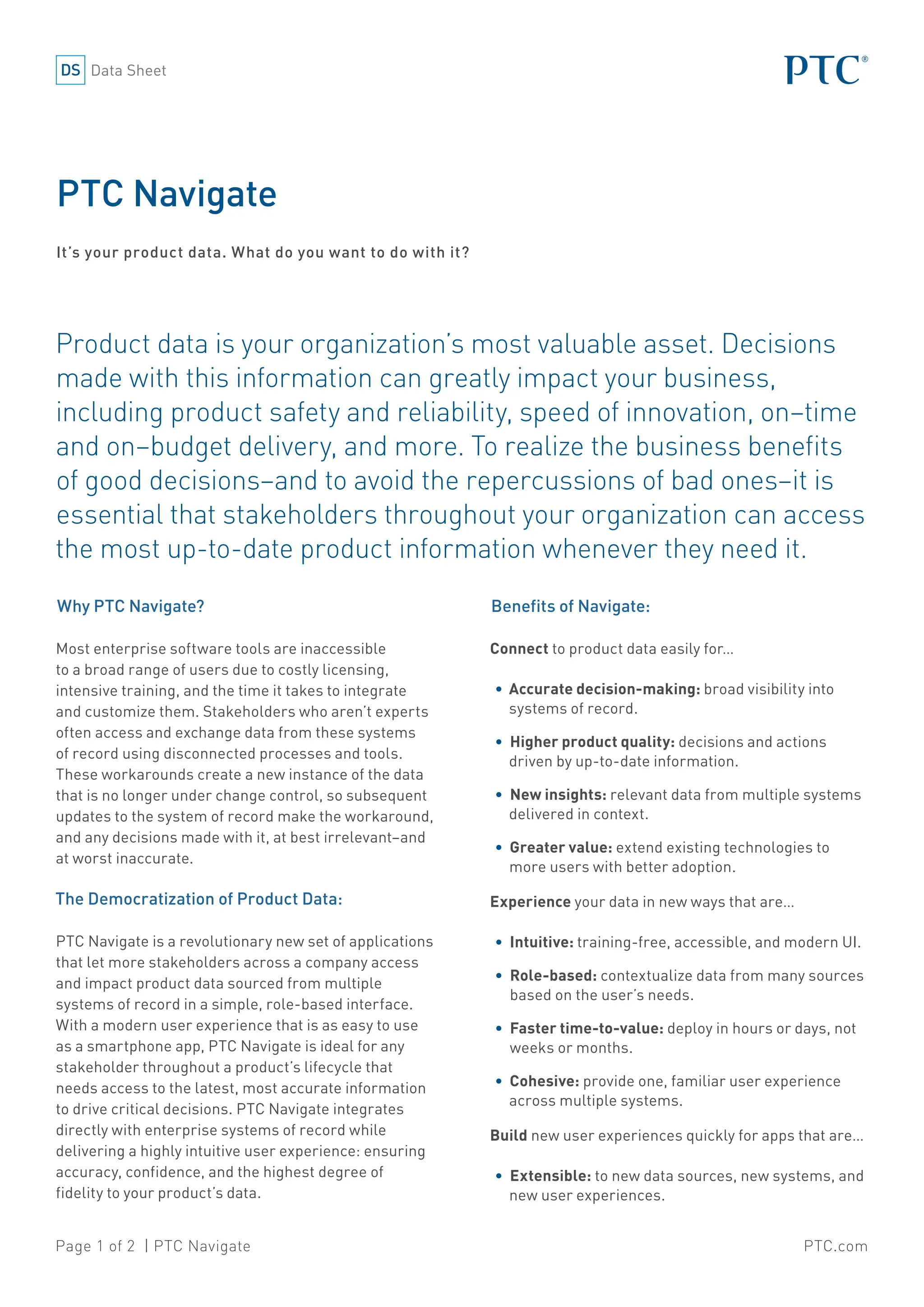PTC Navigate - Simplified PLM Access for Better Collaboration.pdf