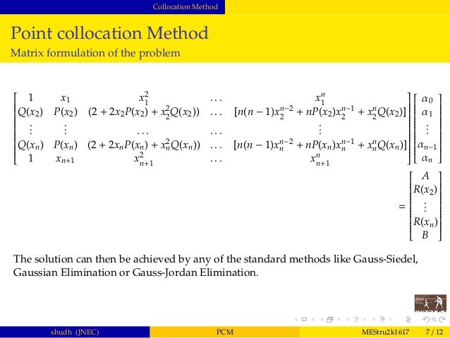 Point Collocation Method Used In The Solving Of Differential Equation…