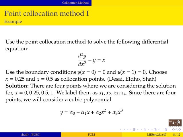 Point Collocation Method Used In The Solving Of Differential Equation…