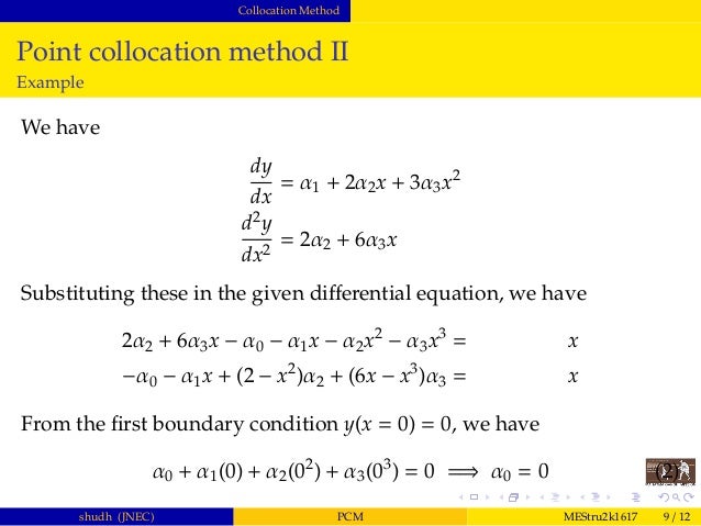 Point Collocation Method Used In The Solving Of Differential Equation…