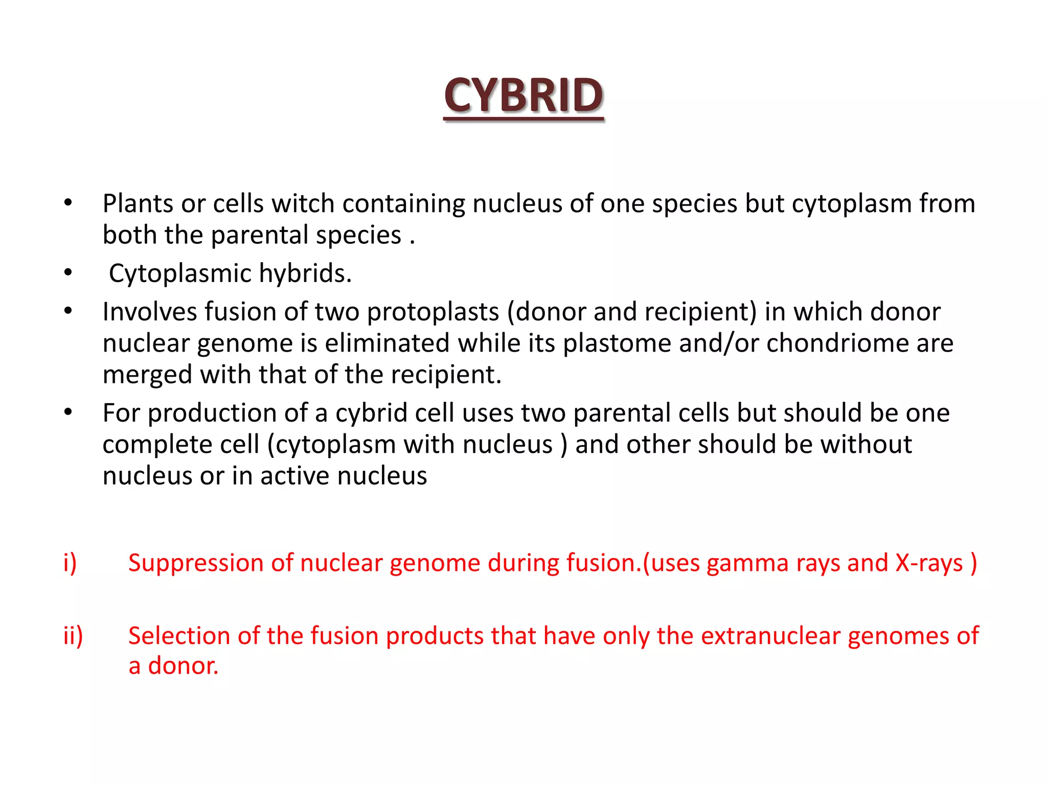 somatic hybridization | PPTX