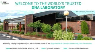 PTC Laboratories (Thailand) DNA Introduction Presentation (English) | PPT