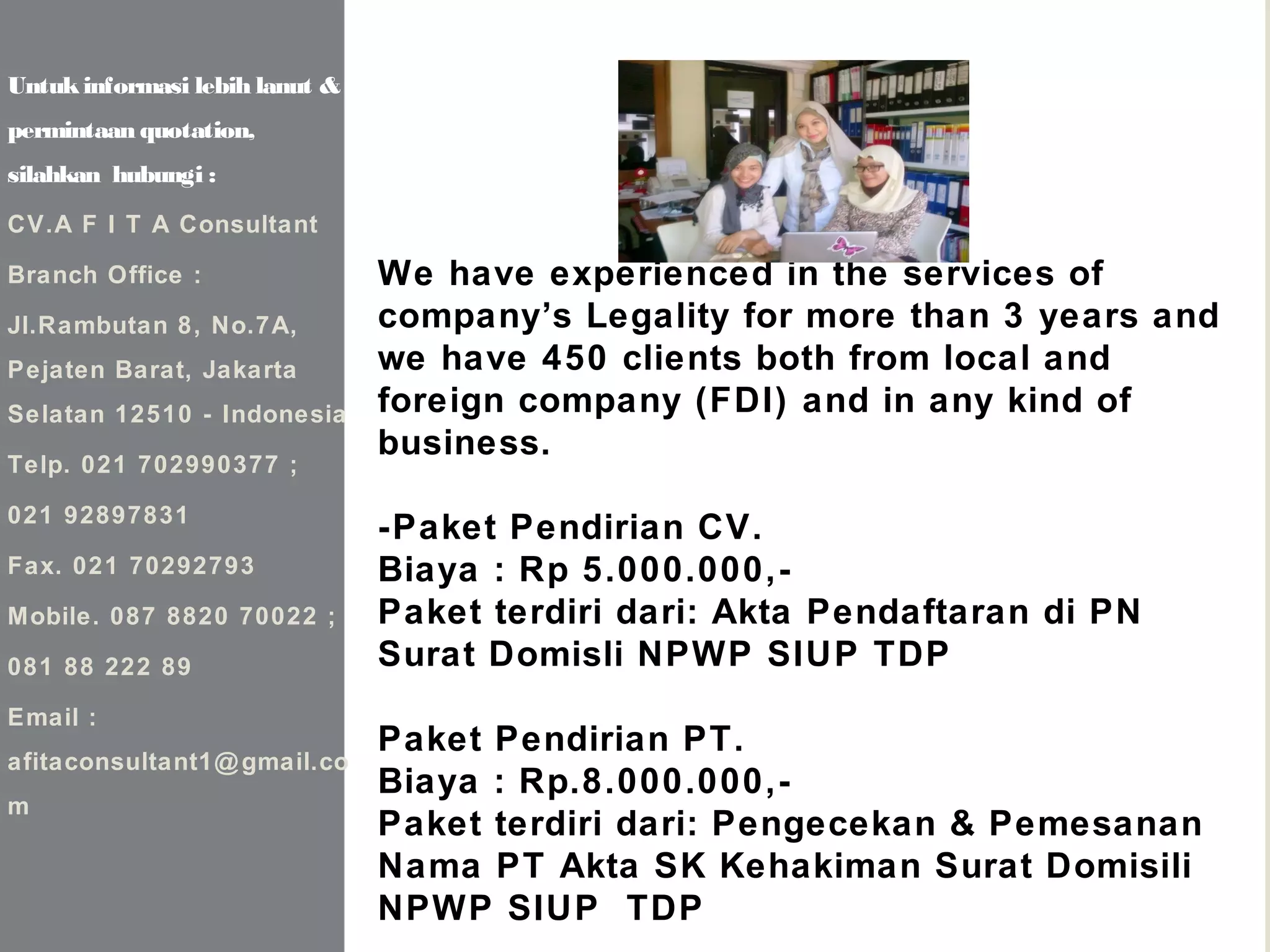 PENDIRIAN PT | PPT