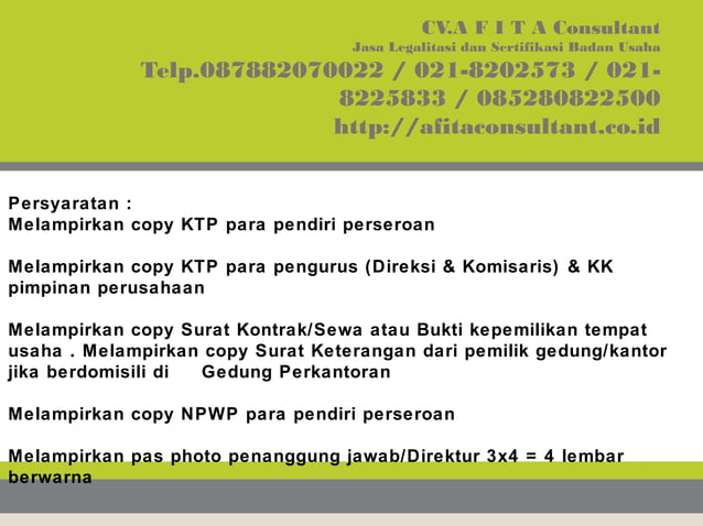 PENDIRIAN PT | PPT
