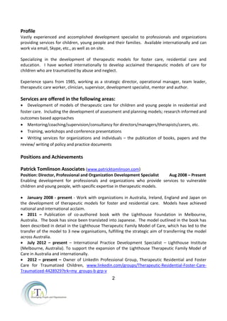 Pt cv resume jan 2015 | PDF