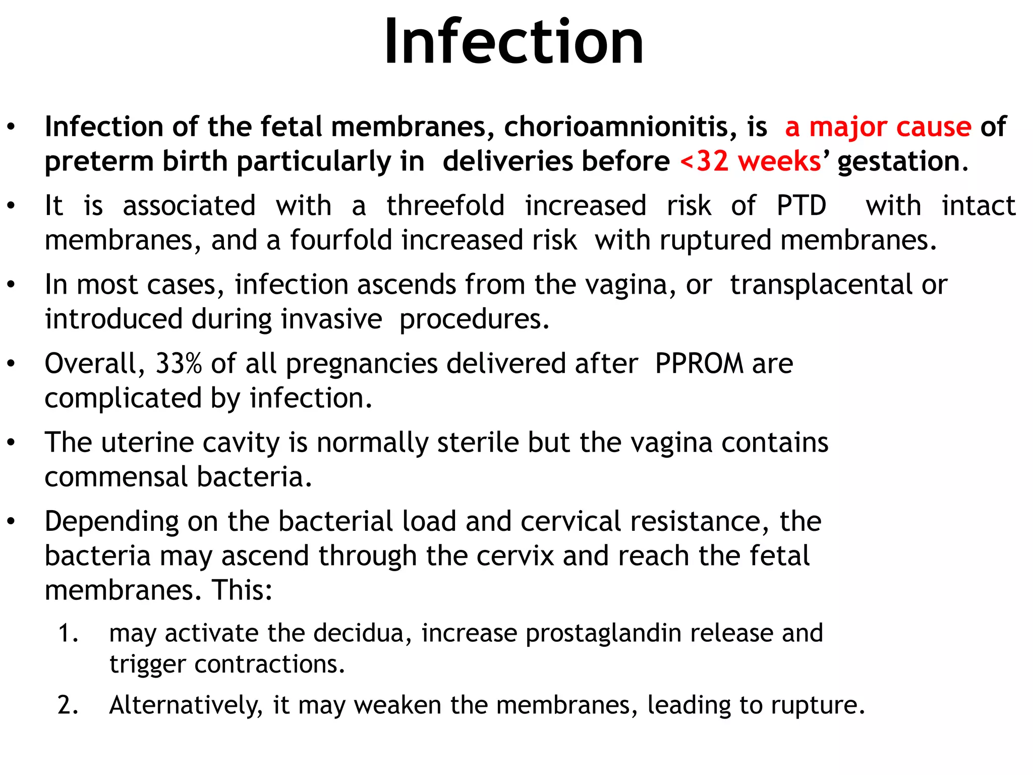 Preterm delivery : Preterm labour and PPROM | PPTX