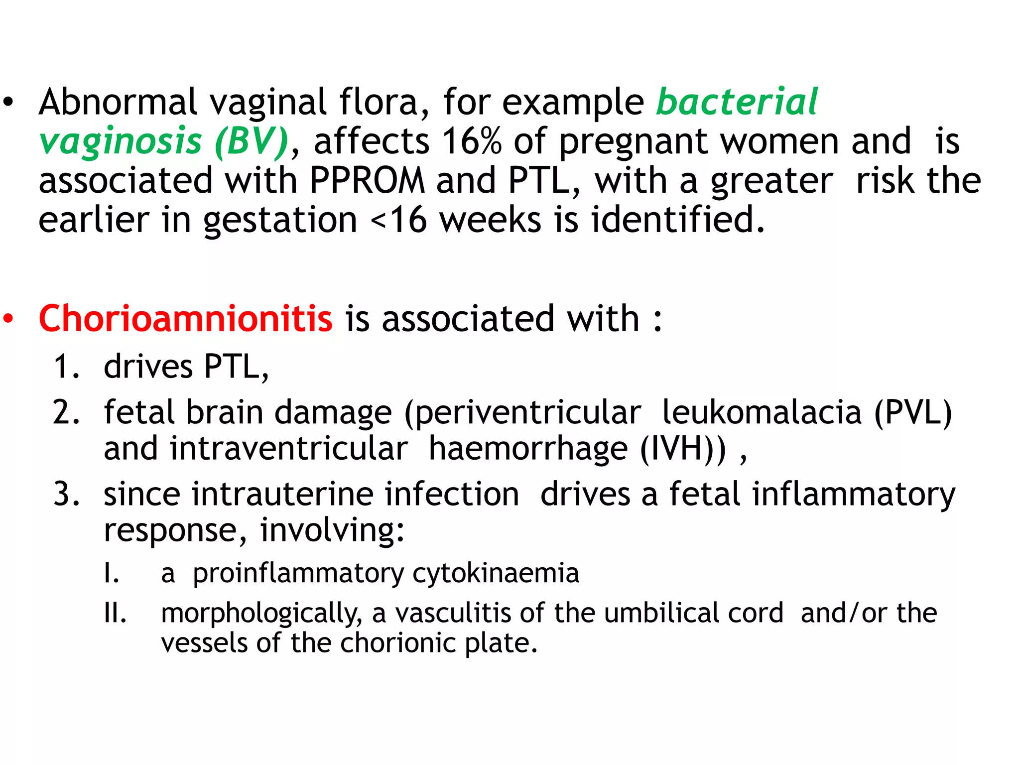 Preterm delivery : Preterm labour and PPROM | PPTX
