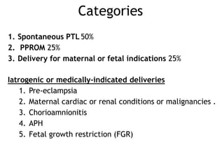 Preterm delivery : Preterm labour and PPROM | PPTX
