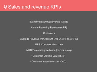 KPIs for SaaS Startups | PPTX | Financial Industry | Industries