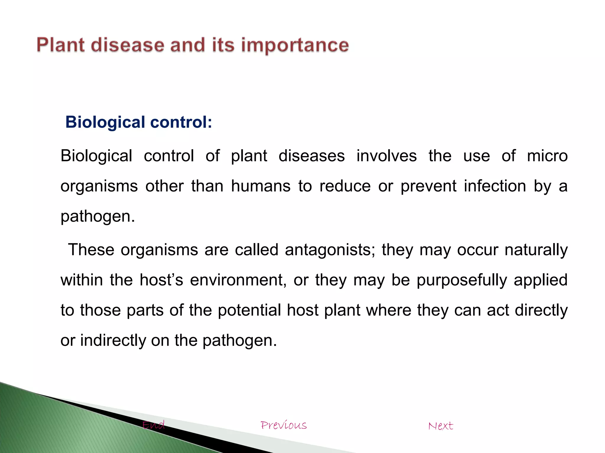 principle of disease(caused by pathogen) control & management | PPT