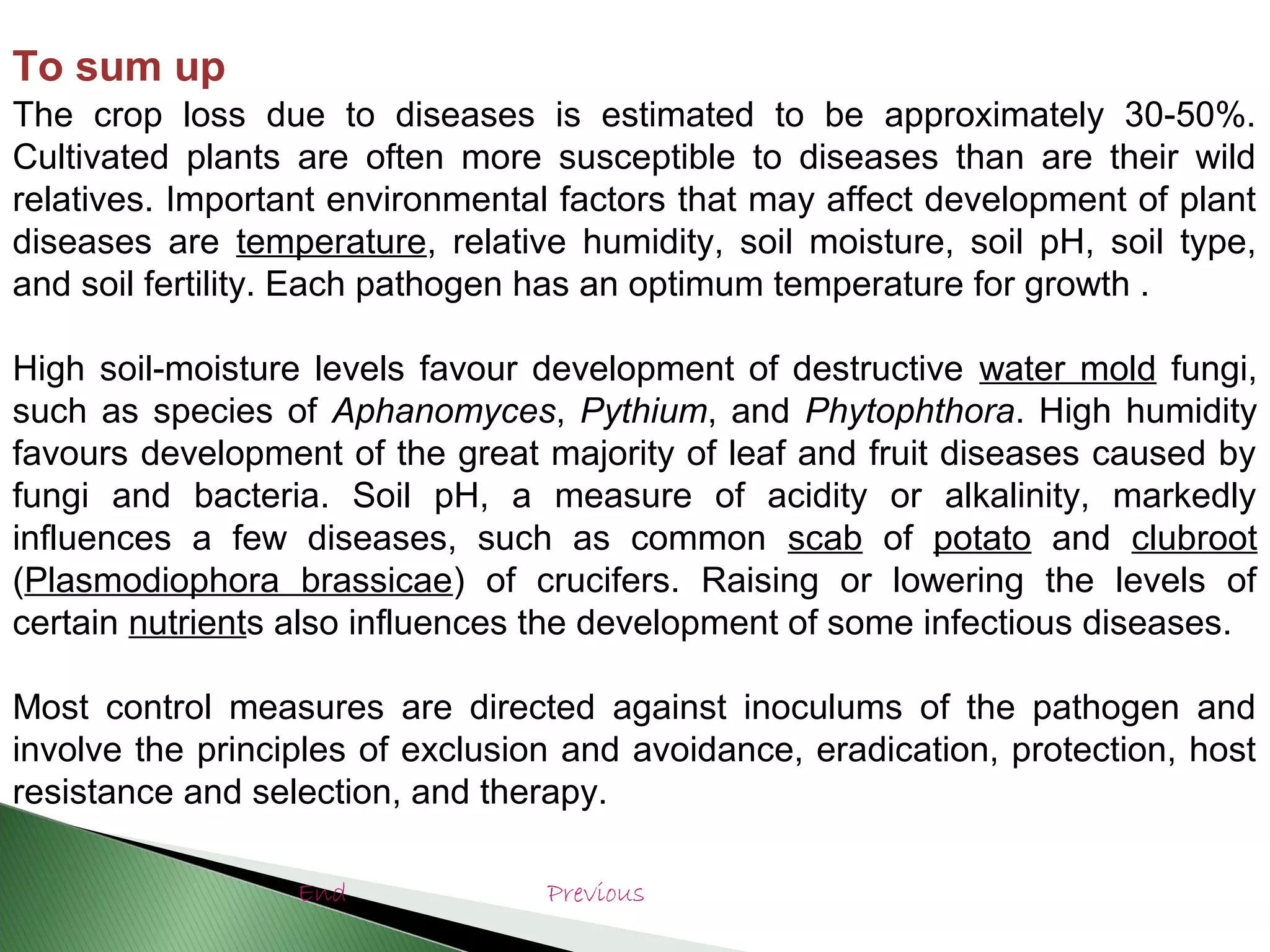 principle of disease(caused by pathogen) control & management | PPT