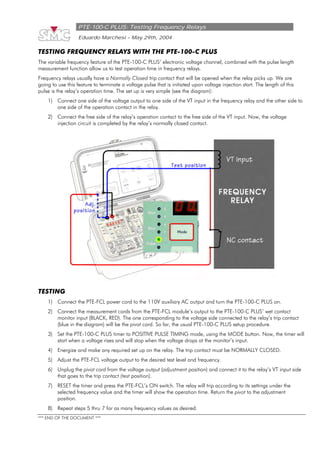 SMC PTE-100-C PLUS & PRO testing frequency relays | PDF