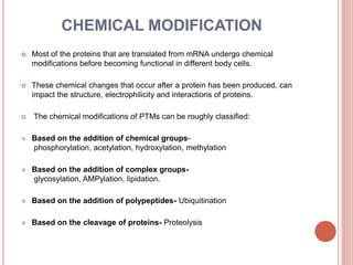 Post translational modifications | PPTX