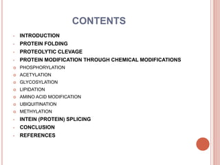 Post translational modifications | PPTX