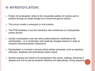 Post translational modifications | PPTX