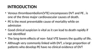 Pulmonary thromboembolism PTE ppt, Cardiovascular System | PPTX