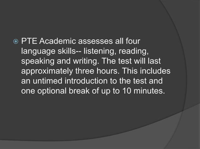 pearson test of english academic test | PPT