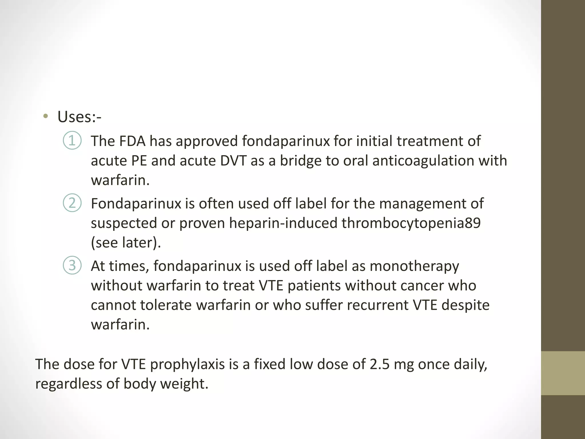 Management of Venous Thromboembolism | PPTX