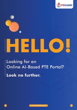 PTE Classes Business Porfile for PTE visiting promotion | PDF