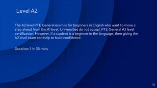 PTE General Exam.pptx | Standardized Testing | Educational Assessment