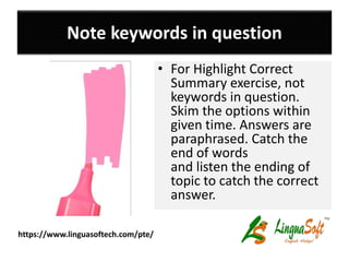 Pte listening tips | PPTX