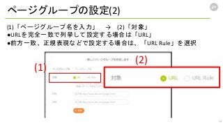 Ptengine プロファイル、ページグループとテンプレートヒートマップ | PPT