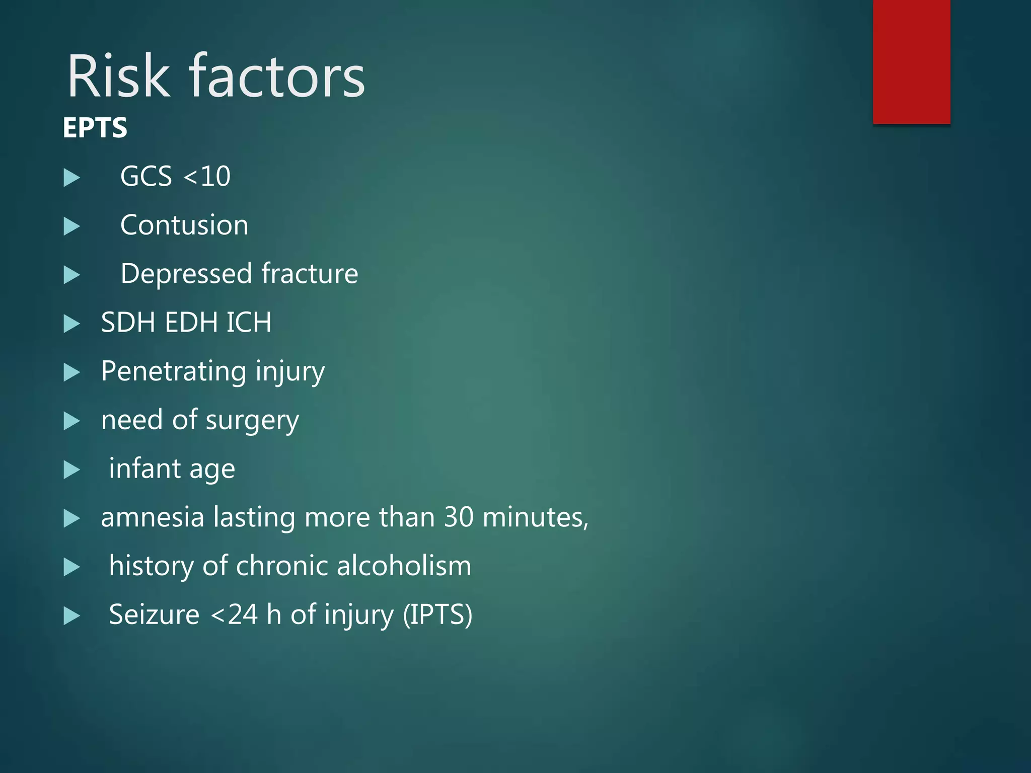 post traumatic epilepsy | PPTX